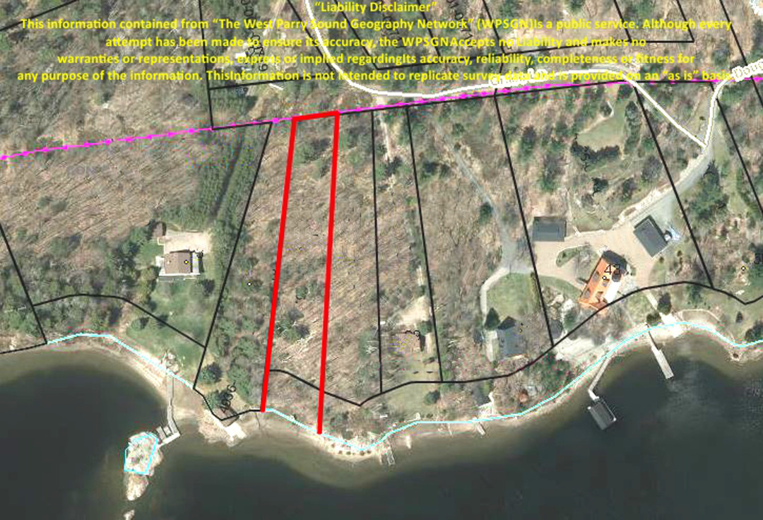L-725 lot 10 aerial map | Parry Sound and Georgian Bay Real Estate