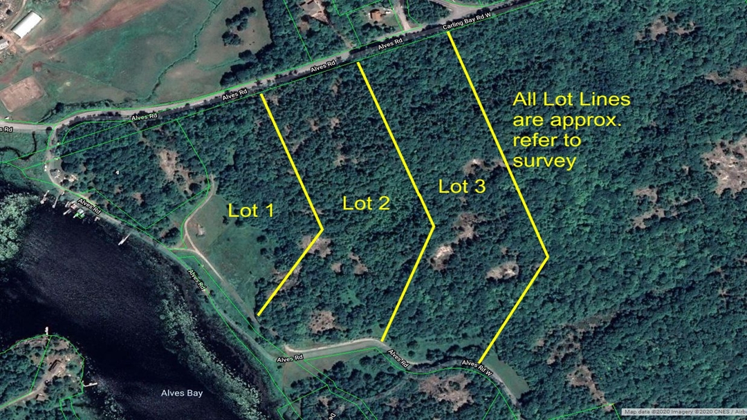 Lots 1,2 3 Aerial Map | Parry Sound and Georgian Bay Real Estate
